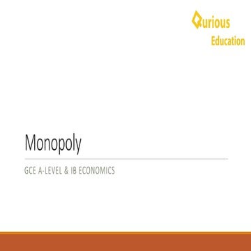 Monopoly Notes - A-level & IB Economics | PDF