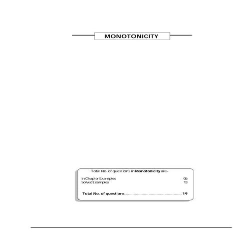 monotonicity thoery & solved & execise Module-4.pdf