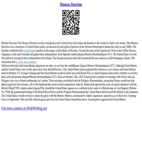 Monroe Doctrine | PPT