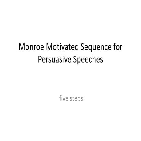 Monroe’s motivated sequence | PPTX