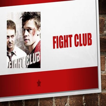 Monroe’s analysis of Schizophrenia/D.I.D in Fightclub | PPTX