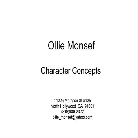 Ollie monsef storyboards | PDF