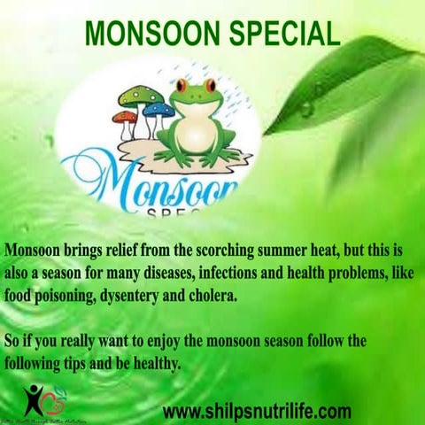 TIPS FOR EATING HEALTHY IN MONSOON | PPT