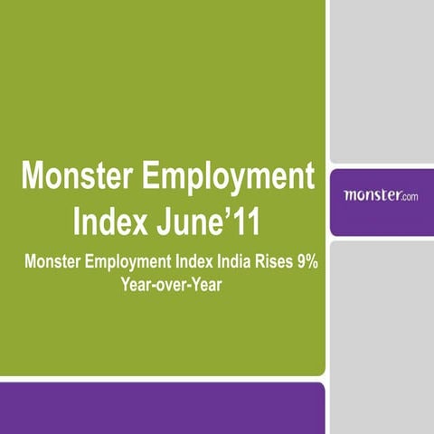 Monster Employment Index June 2011 | PPTX