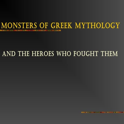 Monsters of greek mythology2 | PPT