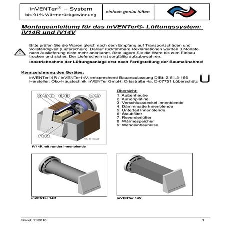 LifeBreath Operation & Installation Manual max series 150 - 200 erv | PDF