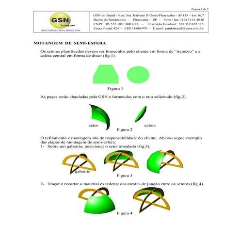 Montagem de Semi Esfera Com Chapa de Aço | DOC