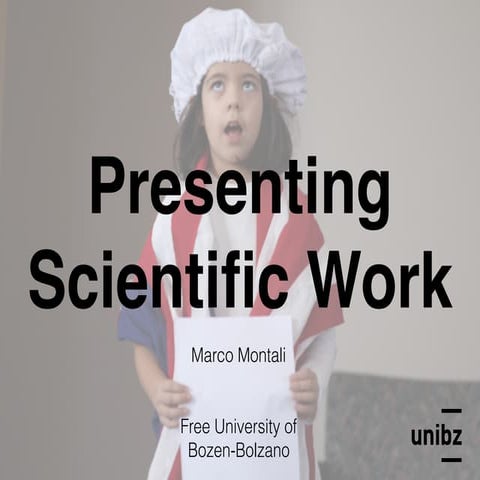 How to Present Scientific Work | PDF