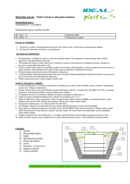 Montazni navod-septik-jimka-dvouplastova-strong | PDF