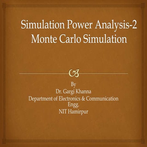 Monte Carlo Analysis Ppt