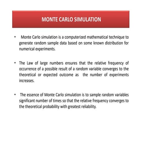 Monte Carlo Simulation Lecture Pdf