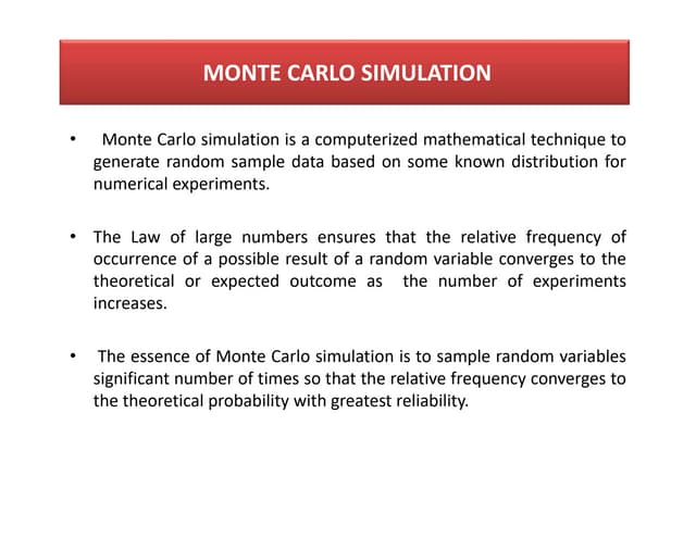 Monte Carlo Simulation Lecturepdf