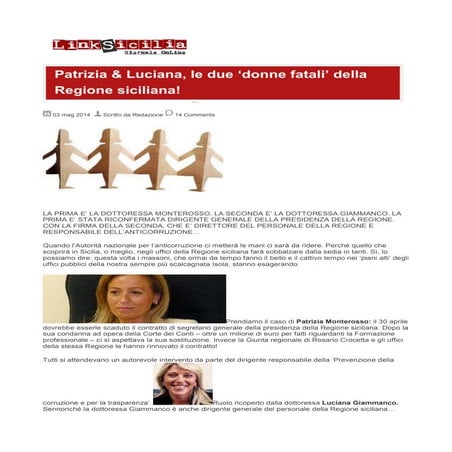 Monterosso patrizia giammanco luciana crocetta rosario genchi gioacchino | PDF