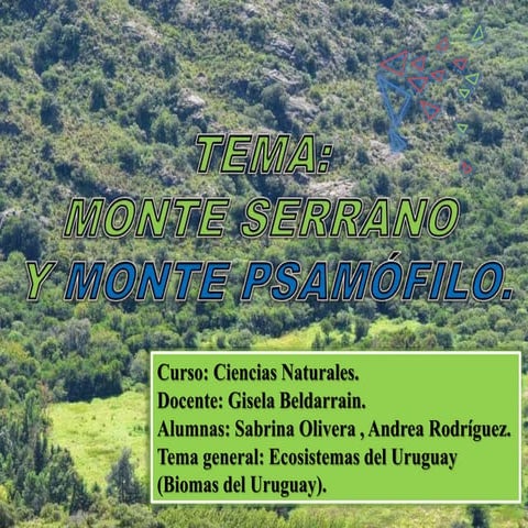 Monte serrano y Monte psamófilo. | PPTX