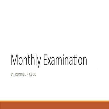 Monthly Examination for High School Students | PPTX