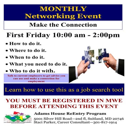 Monthly (First Friday) Networking Event | PDF