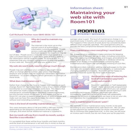 Monthly maintenance | PDF