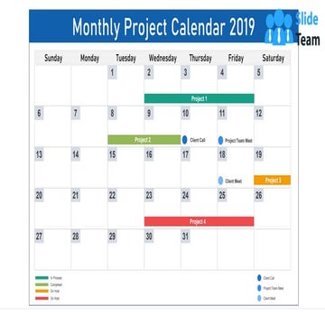Monthly Project Calendar 2019 | PDF