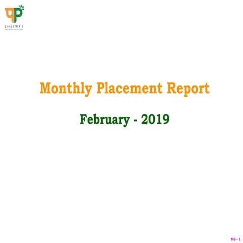 Monthly Report on Placements (Feb Month).pptx
