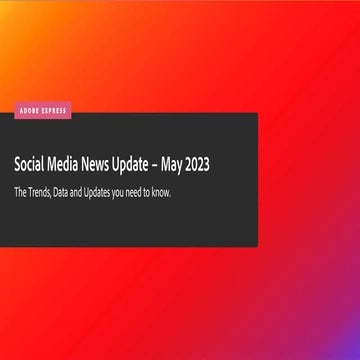 Adobe Express - Social Media Strategy | PPTX