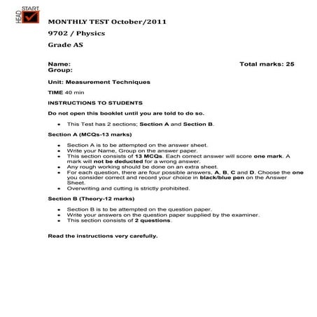 Solution Monthly Test 2 | DOCX