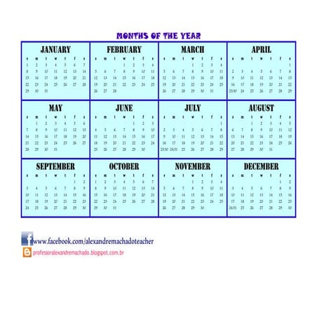 Months of the year-english vocabulary | PDF