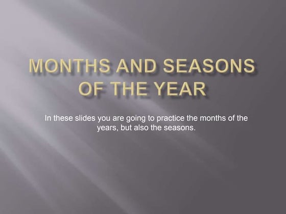 Months of the year | PPTX