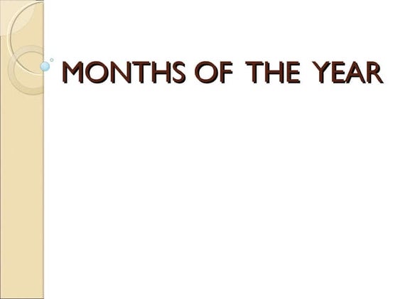 Months of the year | PPTX