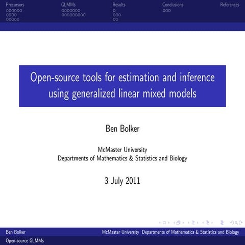 GLMs and extensions in R | PDF