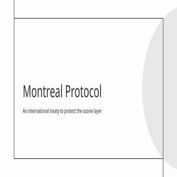 Montreal Protocol of environment law of edu | PPTX