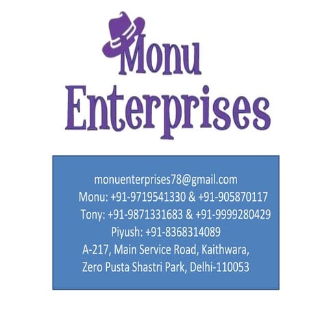 Monu enterprises | PPTX