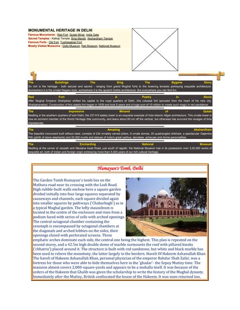 Historical monuments of delhi | PPTX | Asia Travel | Travel Locations