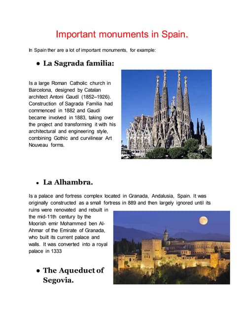 4 Must-See Historical Sites in Spain | PDF