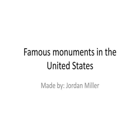 Monuments in the united states | PPTX