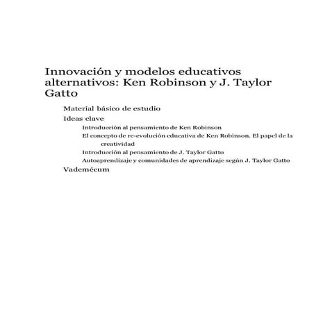 Sir Ken Robinson's TED Talk: ¡Revolucionemos el aprendizaje! | PDF