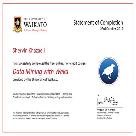 Data Mining with WEKA | PDF