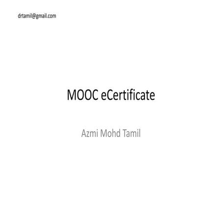 How to create a MOOC eCertificate | PDF
