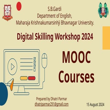 Swayam Platform Online Mooc Course Introductory Presentation Ppt