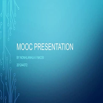 Mooc presentation | PPT