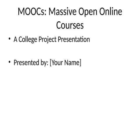 Exploring MOOCs: Transforming Global Education Through Online Learning ...