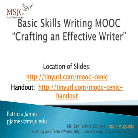 Basic Writing MOOC | PPTX