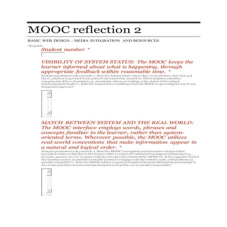 Mooc reflection 2 | PDF