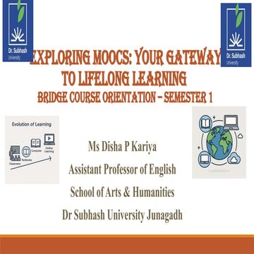 Massive Open Online Courses for Learning | PPTX