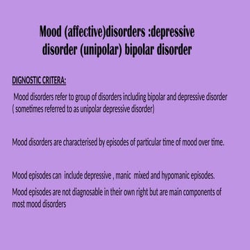 Psychological disorders-Affective disorder-Mood-ICD-DSM-MENTAL HEALTH ...