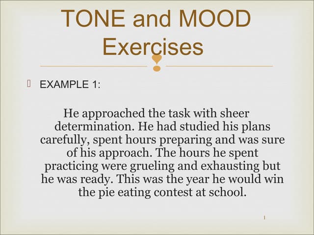 Mood and tone | PPT