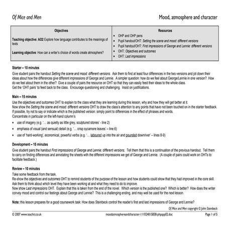 Mood atmosphere and character | DOC