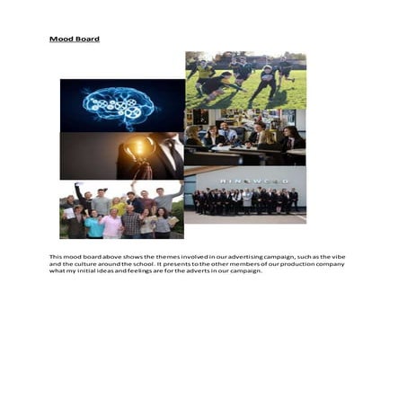 Mood board | DOCX | Marketing and Advertising | Business