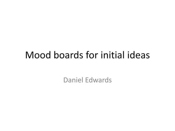 Mind map initial advert ideas | PPTX
