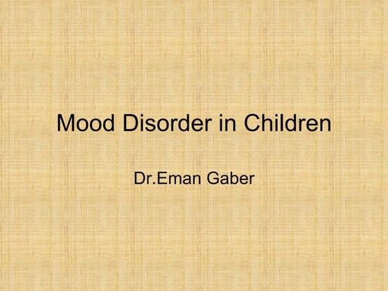 Anxiety disorders in children | PPT