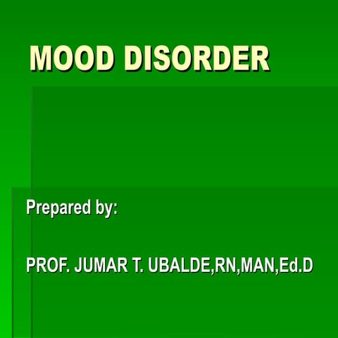 Mood Disorder and Suicide | PPT